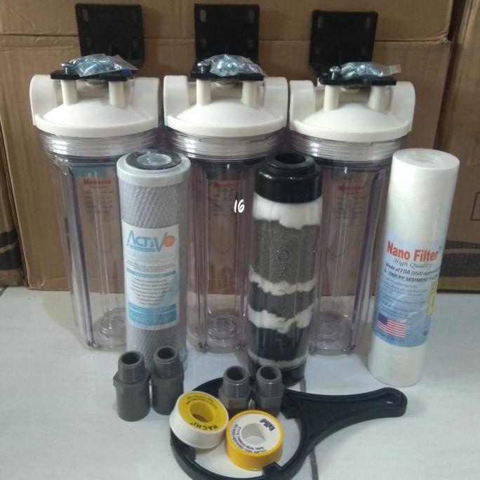 Jual Paket 3 filter saringan air berzat besi | Shopee Indonesia