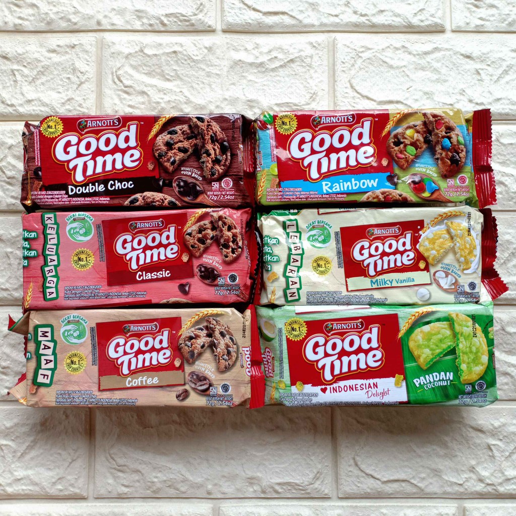 Jual Good Time GoodTime Double Dip Choc Classic Rainbow Coffee Biskuit ...