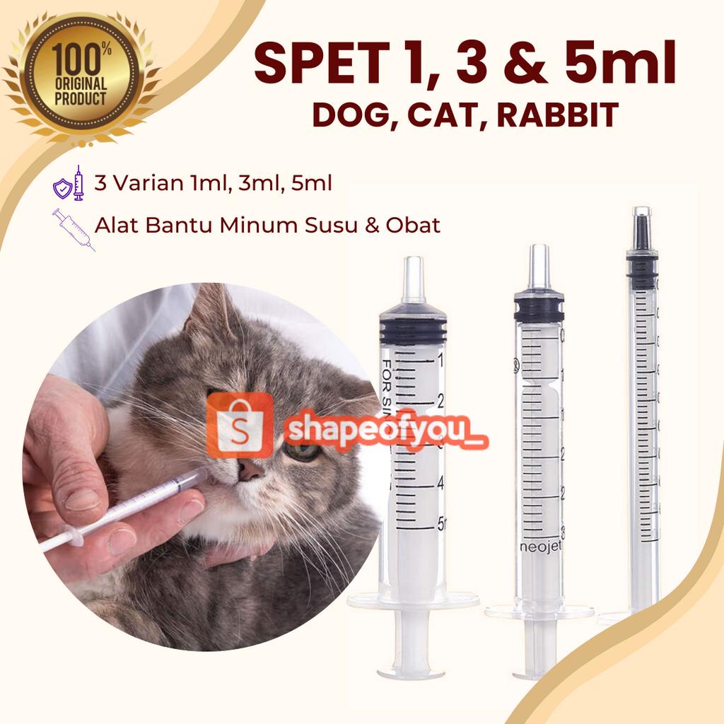 Jual Spet Kucing 1ml / 3ml / 5ml / 10ml Spuit 1cc 3cc 5cc 10cc Sepetan ...