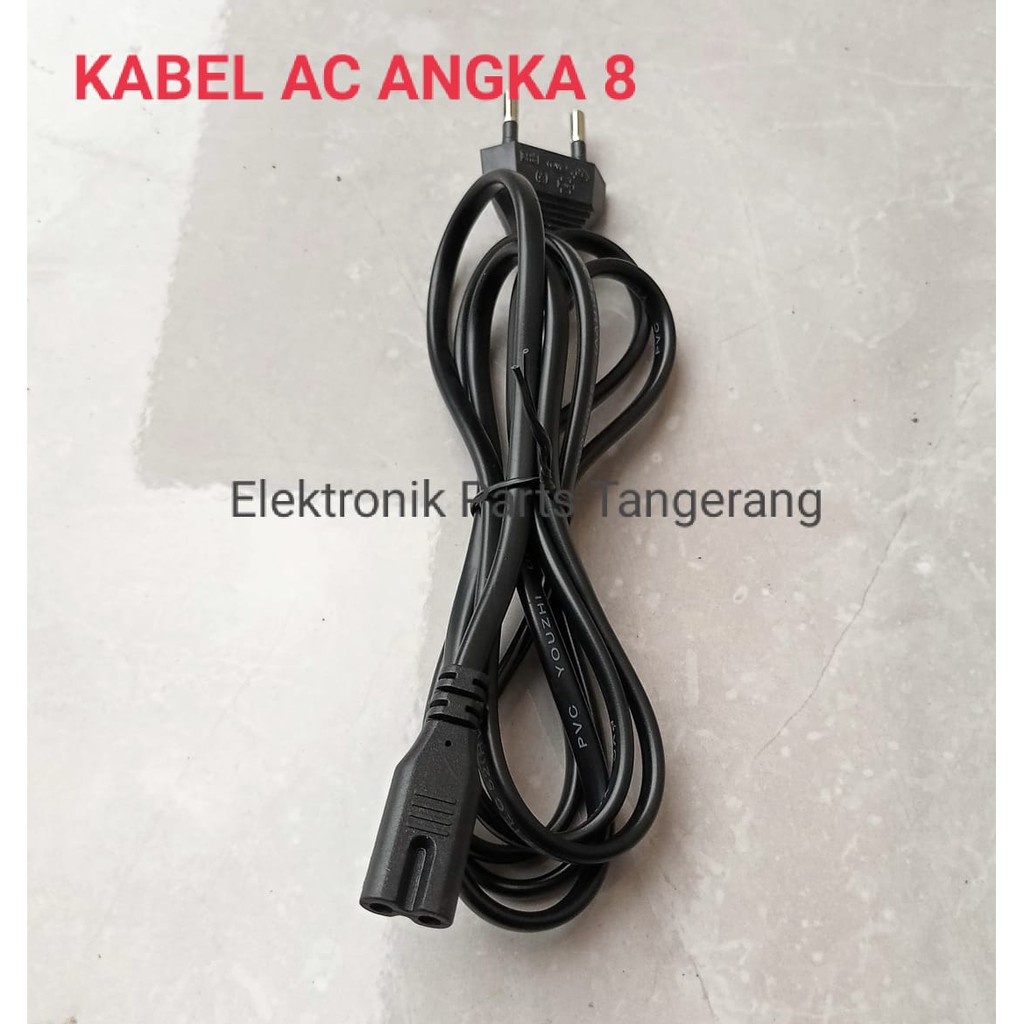 Jual KABEL AC ANGKA 8 (1,5 METER) KABEL COLOKAN LISTRIK KABEL LISTRIK ...