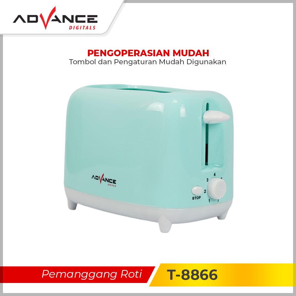 Jual Pemanggang Roti Toaster Otomatis Advance T-8866 2 Slot / Alat ...