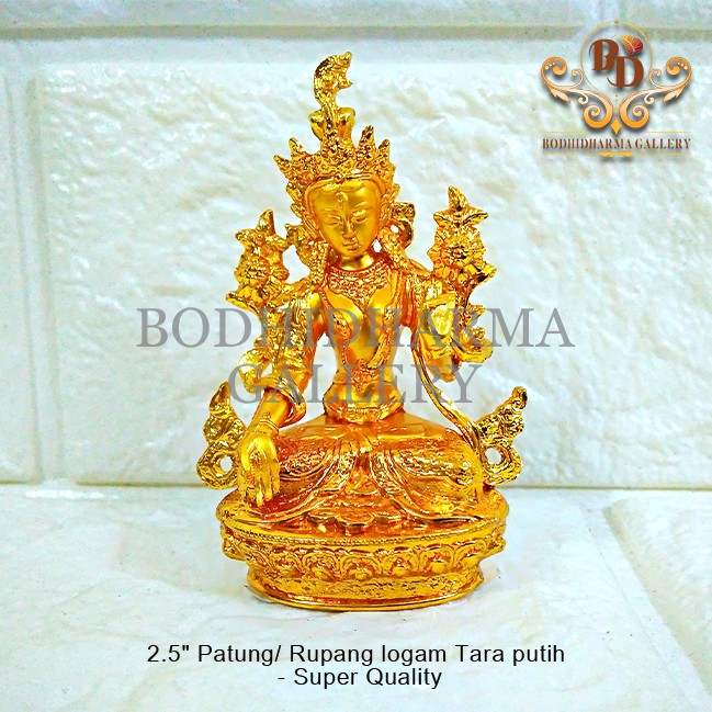 Jual Patung Rupang Arca Logam White Tara/ Tara Putih 2.5 Inch Super ...