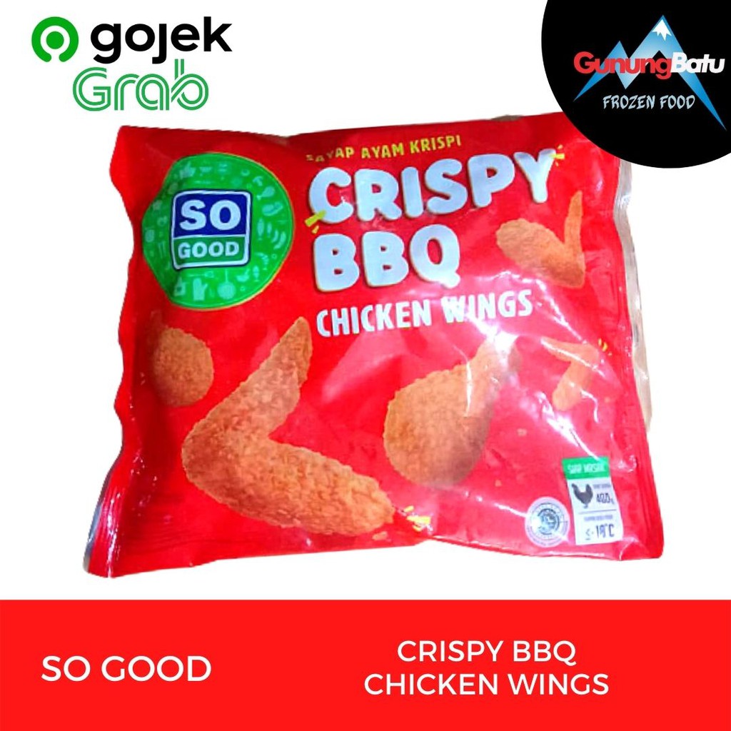 Jual SO GOOD CRISPY BBQ CHICKEN WING 400 GRAM | Shopee Indonesia