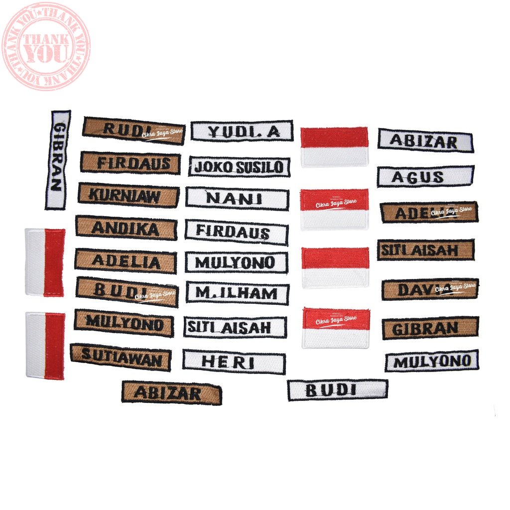 Jual Bet Nama // Name Tag // Nama Dada // Papan Nama Bebas Request ...