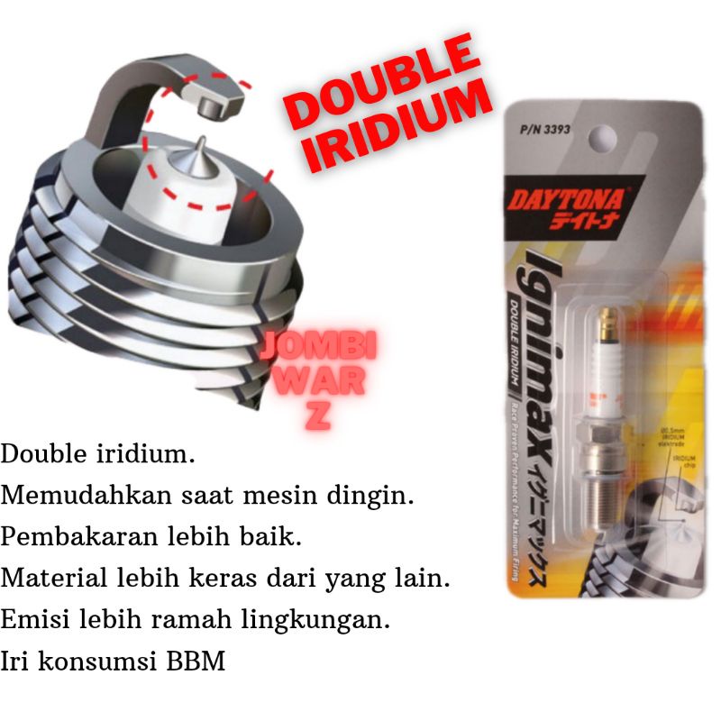 Jual BUSI DOUBLE IRIDIUM DAYTONA BEAT FI KARBU SCOPPY KHARISMA SUPRA X VERZA(3393) | Shopee ...
