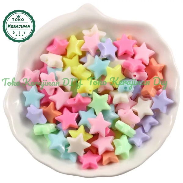 Jual ( 60 Pcs ) Manik Manik Mote Pastel Love Bunga Warna Pastel Mute ...