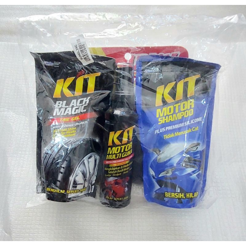 Jual paket cuci motor kit shampo kit black magic dan kit multiguna ...