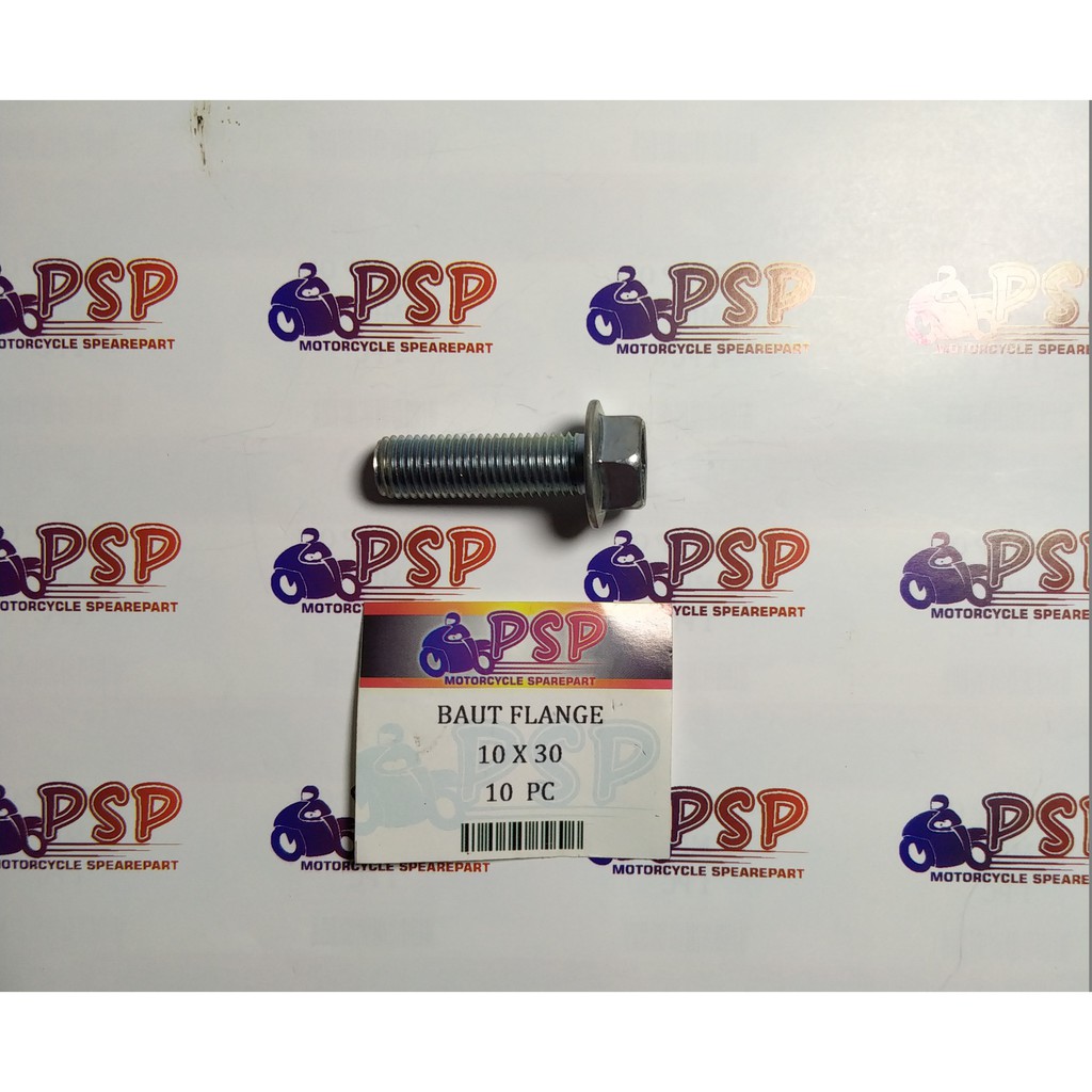 Jual Baut Flange (10 x 30) - Baud Ring Bibir Topi 10 mm Panjang 30 mm ...