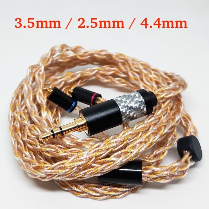 Jual Unique Structure Hybrid High End MMCX Cable 3.5mm 2.5mm Balanced 4 ...