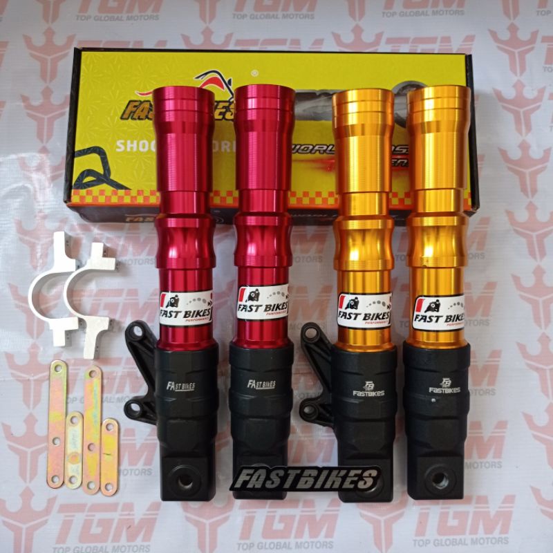 Jual Tabung Shock Depan Vixion New/Old Satu set breket / Bottom Shock ...
