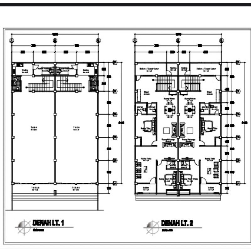 Jual Gambar Ruko 2 lantai Jasa gambar kerja arsitektur 2d, 3d & Rab ...