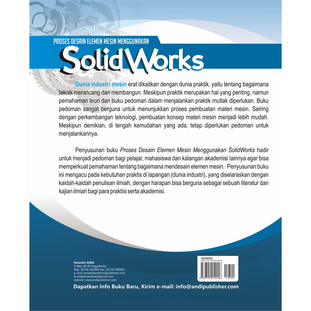 Jual BUKU Proses Desain Elemen Mesin Menggunakan SolidWorks | Shopee ...