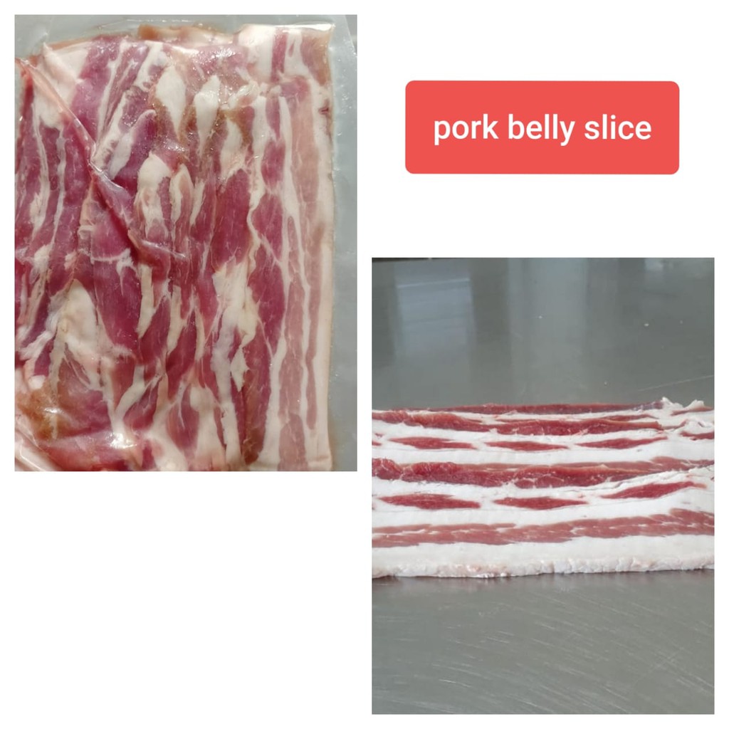 Jual Daging Babi Samcan / Pork Belly Slice / potongan 500 gr | Shopee ...