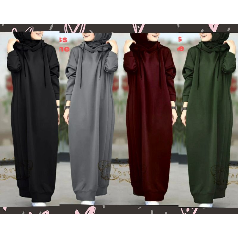 Jual hoddie panjang wanita / hoodie muslim / hodie irene - fc/ casual ...