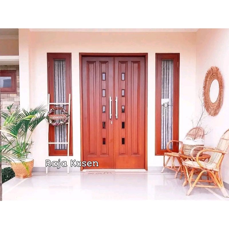 Jual Kusen Kayu Set Model Minimalis Kayu Jati Putih | Shopee Indonesia