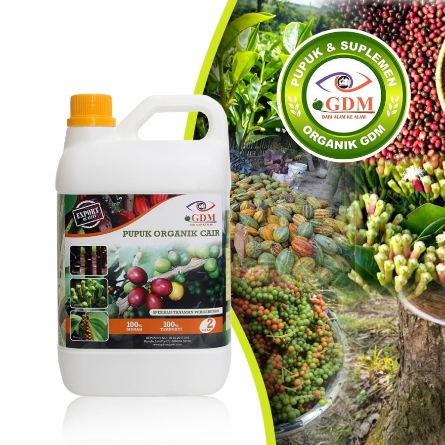 Jual PUPUK ORGANIK GDM SUPLEMEN VITAMIN SPESIALIS PERKEBUNAN 2 LITER ...