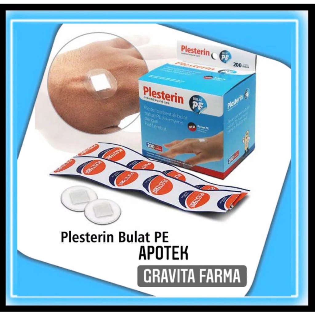 Jual Plesterin plester bulat TRANSPARAN jual per 10 pcs - plasterin ...