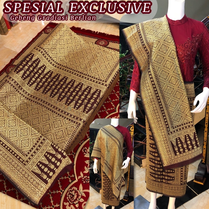 Jual SUPER MEWAH Exclusive Songket Lepus Berlian Gradiasi ORI Grade A TERLARIS Songket Tenun ...