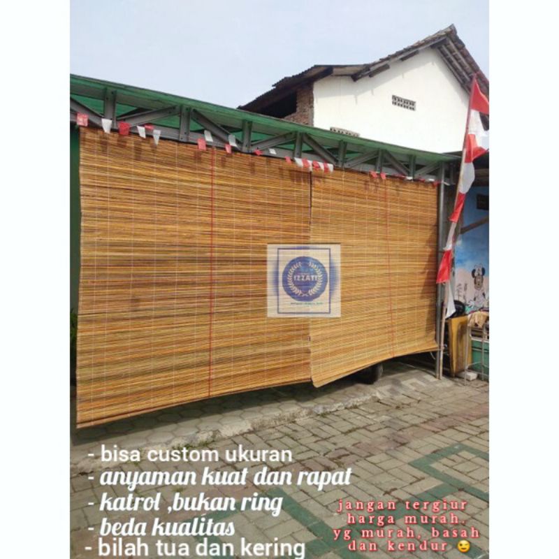Jual Tirai bambu KIRAY 2x2 2,5x2 1,5x2 1x2 .. bisa vernis plitur custom ...