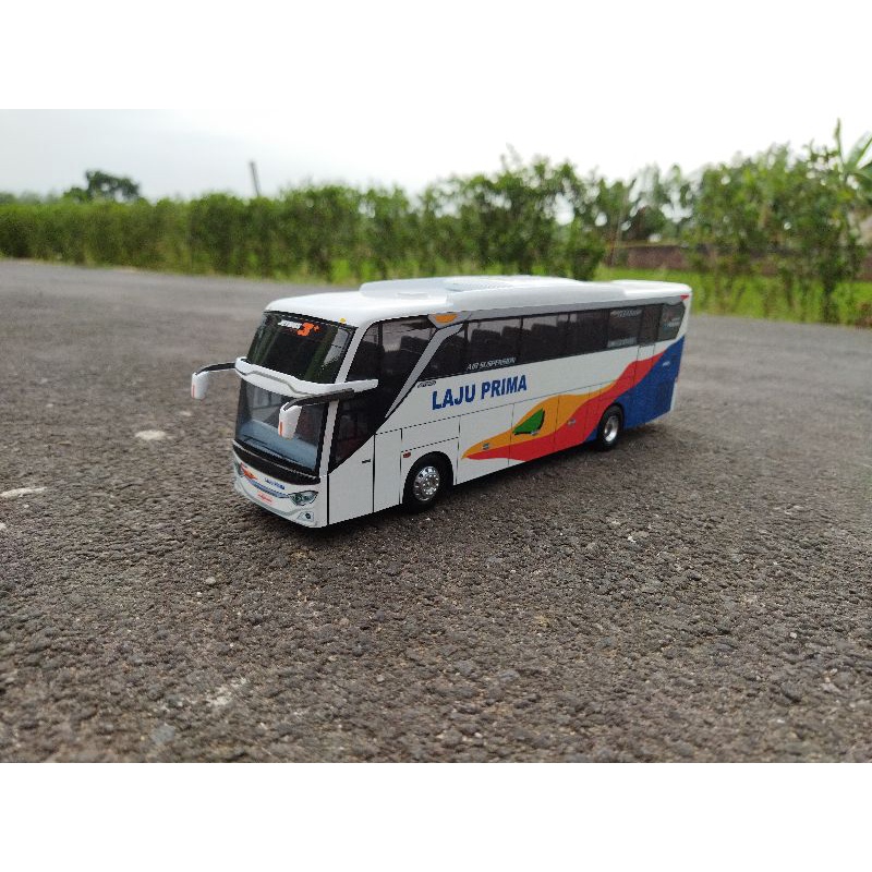 Jual Bus Laju Prima Miniatur Bus Keren Jetbus SHD3 Bahan Akrilik Full ...