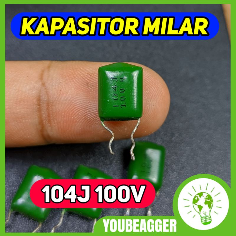 Jual Kapasitor Milar 104j 100v | Shopee Indonesia