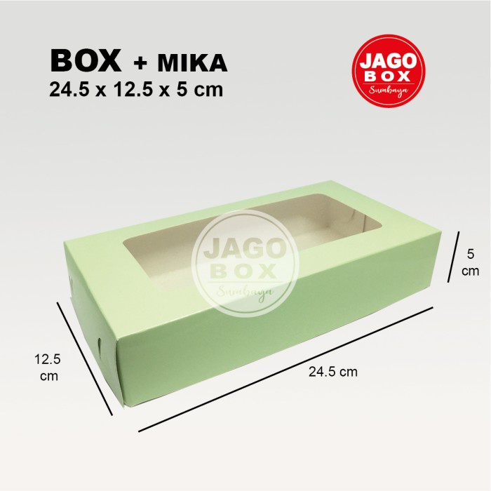 Jual Box Kotak Kue Brownies Cookies - Hijau Merah 24,5X12,5X5 cm ...