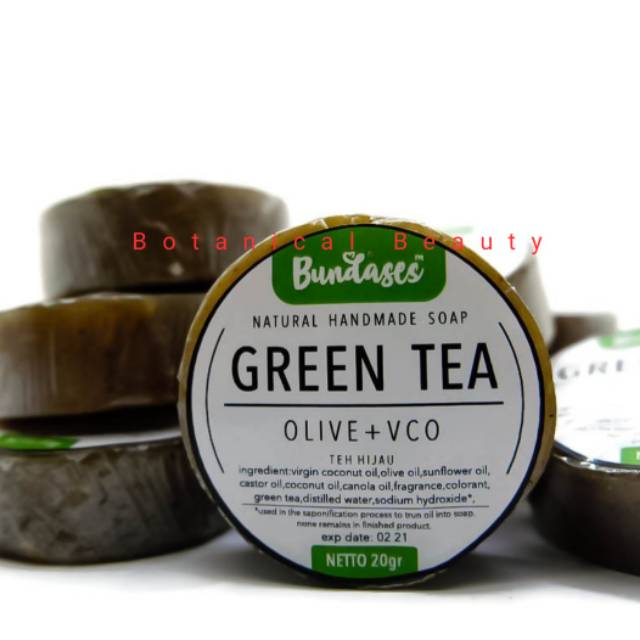 Jual Sabun Green tea VCO + OLIVE / Sabun batang teh hijau 20gr | Shopee ...
