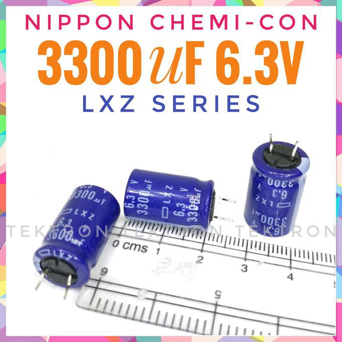 Jual Nippon Chemicon 3300uF 6.3V LXZ series asli original high quality tektron22 Segera Beli ...