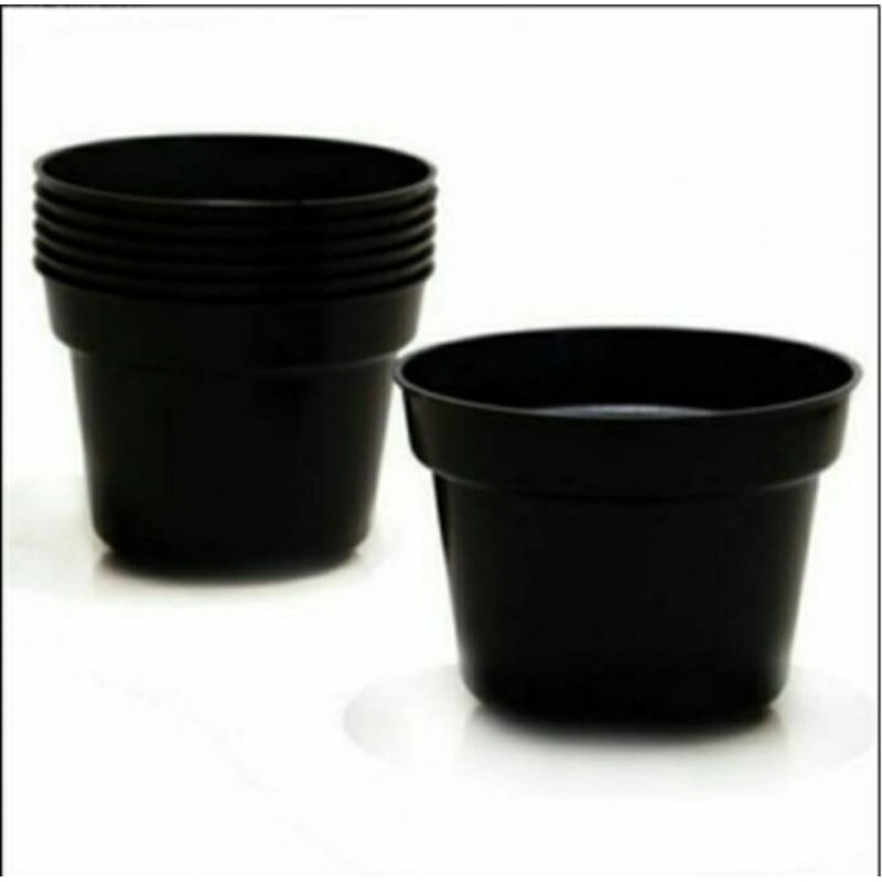 Jual Pot tanaman uk20 cm hitam polos | Shopee Indonesia