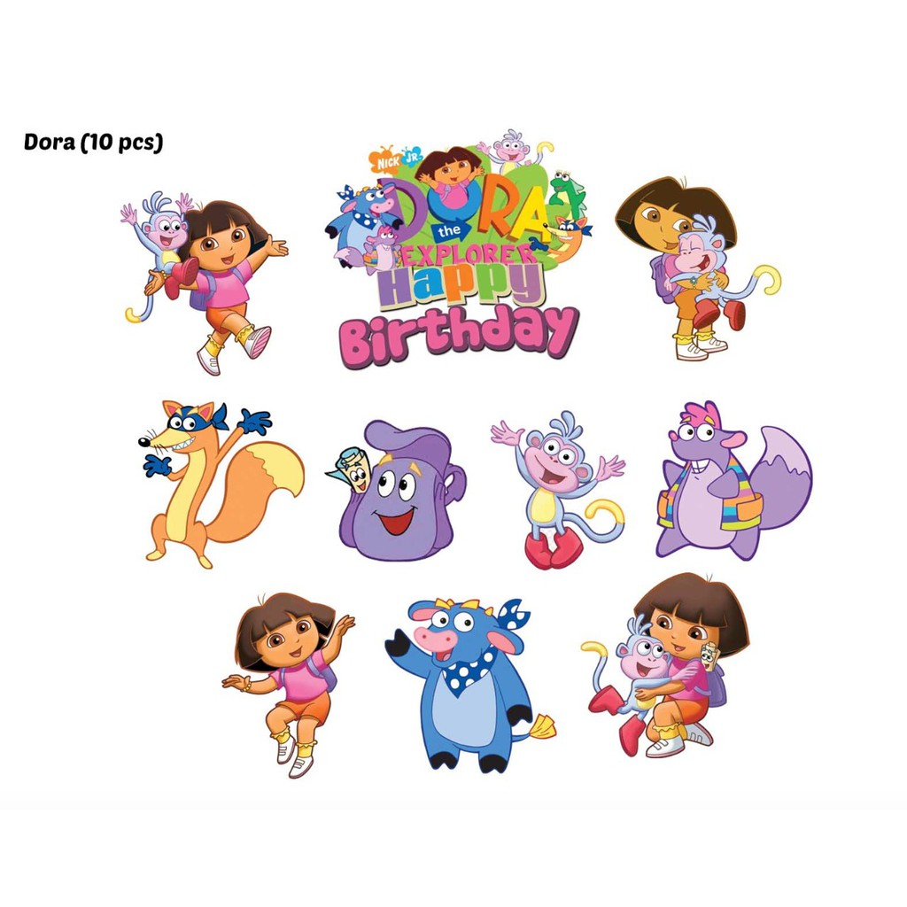 Jual Topper Kue Dora The Explorer (10pcs) | Shopee Indonesia