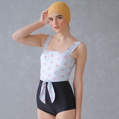 Jual Anne Kelly AMELIA CHERRIES One Piece Vintage Swimsuit | Shopee ...