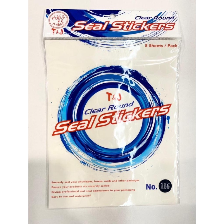 Jual T&J CLEAR ROUND SEAL STICKERS 116 (19 MM) | Shopee Indonesia