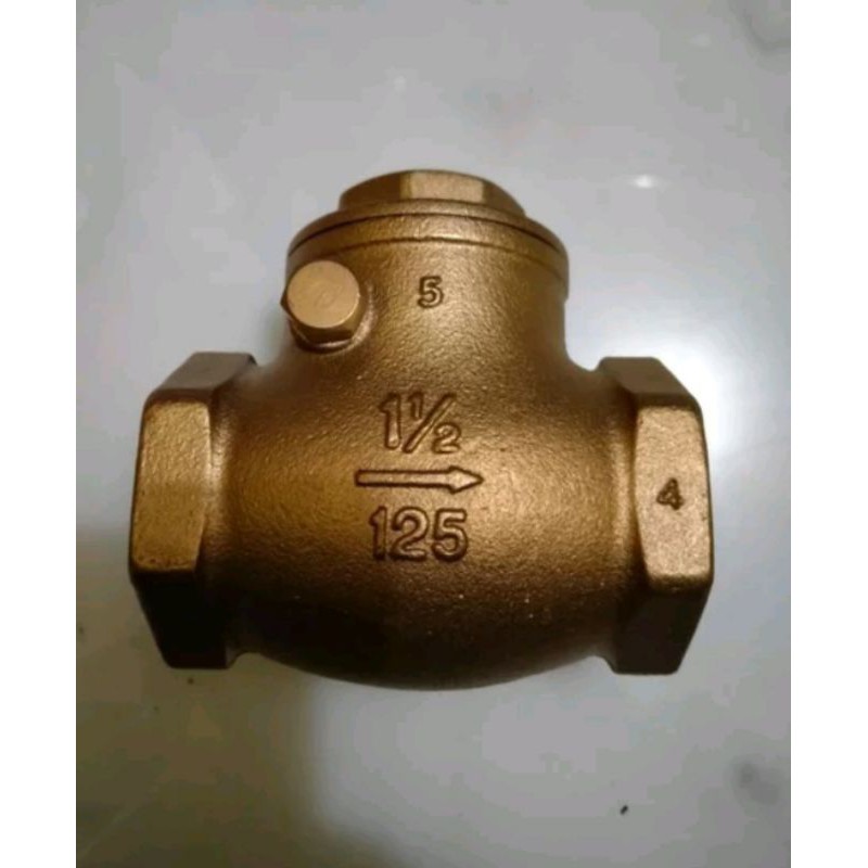 Jual Swing Check Valve Kitz Kuningan 1 1/2 setengah Inch 40mm | Shopee ...