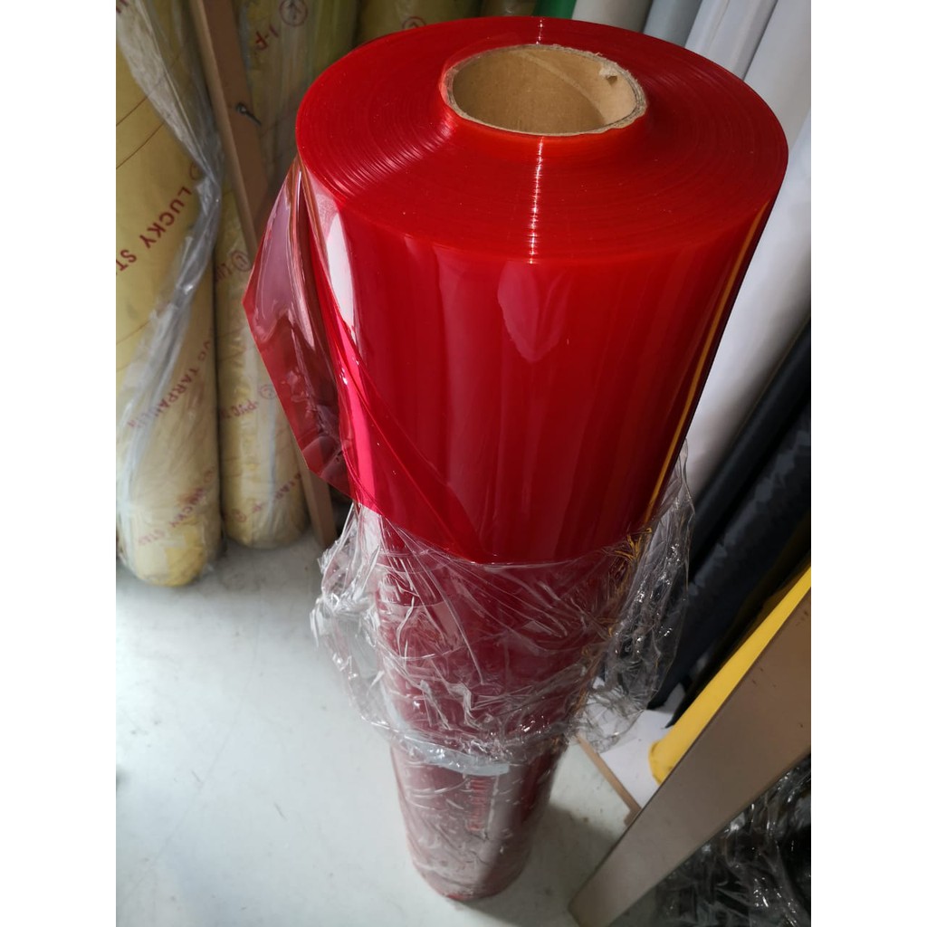 Jual Mika Lemas Soft PVC Tebal 0.6mm warna merah meteran ecer taplak ...