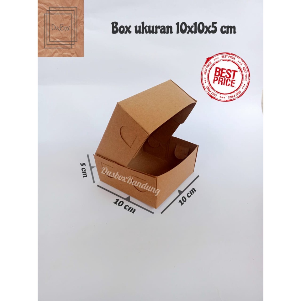 Jual (1 Pak=25Pcs) Box ukuran 10x10x5, Box burger 1 Pcs, Box donat 1 ...