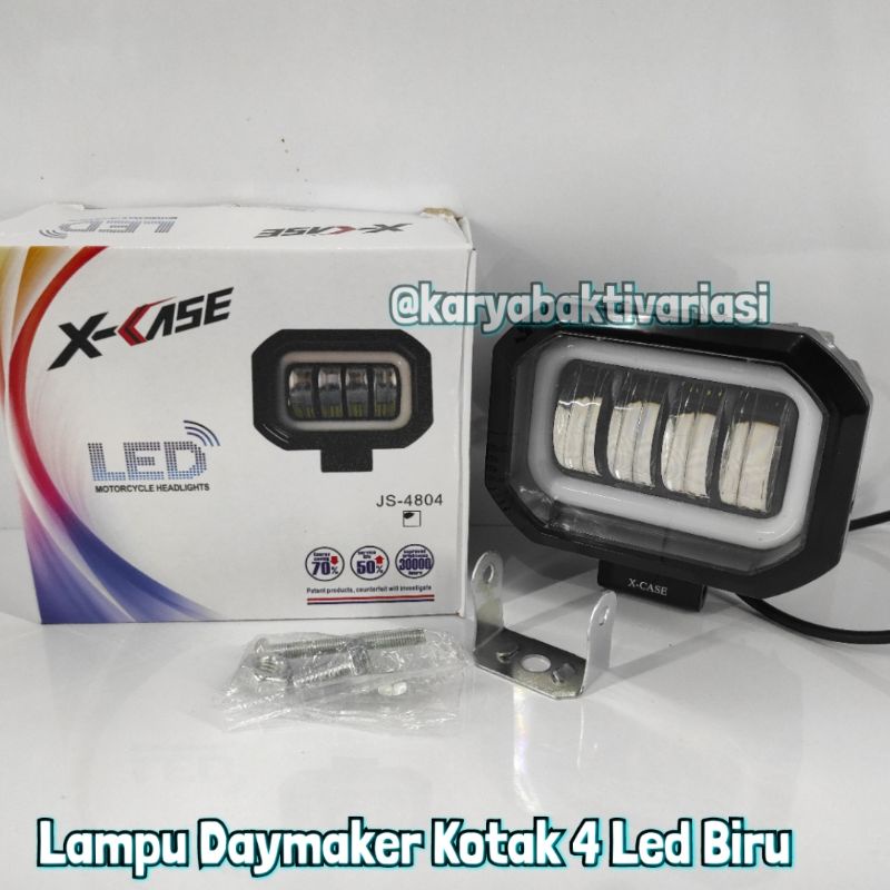 Jual Lampu Daymaker MBK 4 Led Kotak Biru | Shopee Indonesia