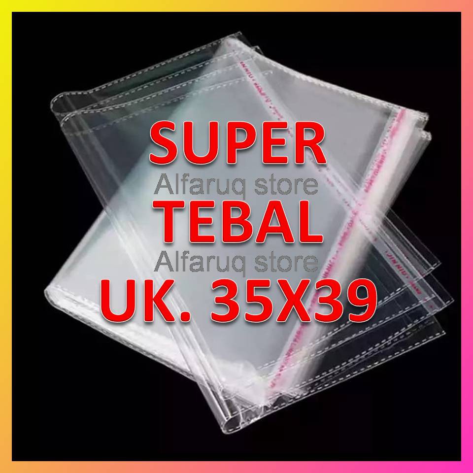 Jual SUPER TEBAL!!! Plastik OPP 35x39 TEBAL 05 (100 Lembar) | Shopee ...