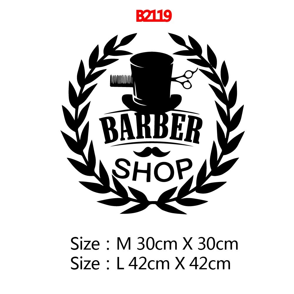 Jual Stiker Dinding Wall Cutting Sticker Barber Shop Salon Potong Cukur ...