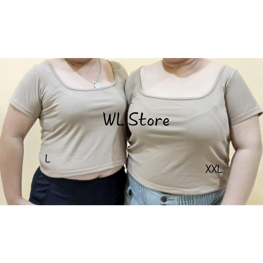 Jual WL Store - Crop Top Big Size Crop Top Jumbo Crop Top Basic - Yesaa ...