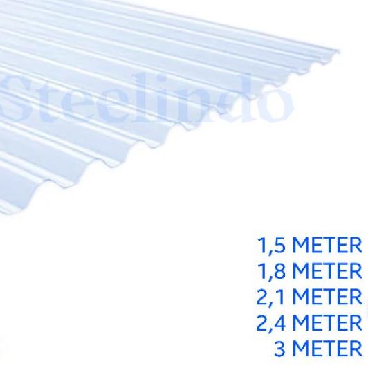 Jual ATAP PLASTIK BENING MODEL ASBES GELOMBANG KECIL TEBAL 0,8MM BAHAN ...