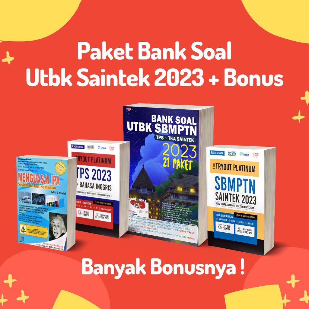 Jual Buku Sbmptn 2023 Bank Soal Utbk Sbmptn Tps Tka Saintek 2023