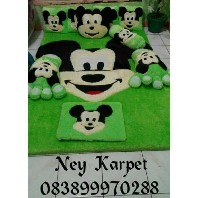 Jual Karpet Karakter Mickey Mouse Full Set | Shopee Indonesia