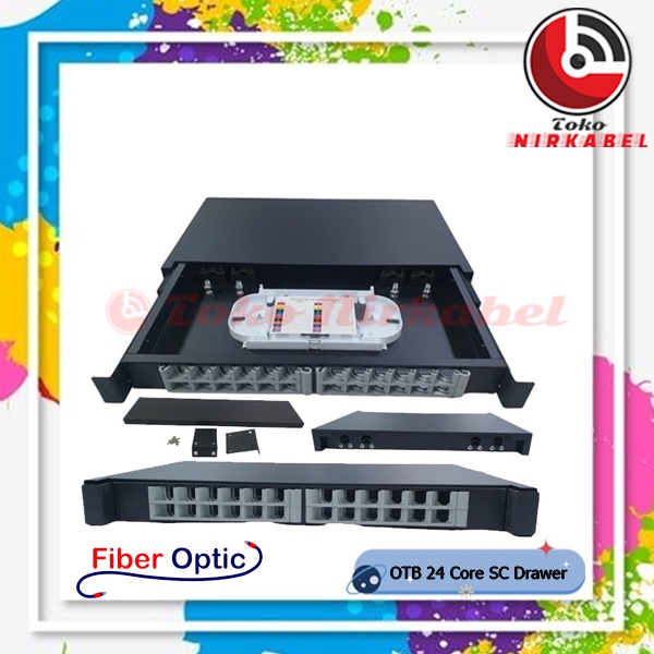 Jual Fiber Optic OTB 24 Core SC | 1U no Drawer ODF OTB 24 Core Kosong ...