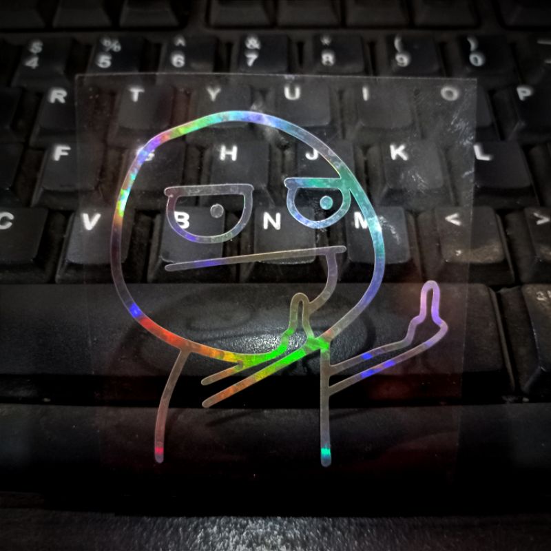 Jual Stiker Meme Finger Fucek - Stiker Viral Meme Lucu - Stiker Motor ...