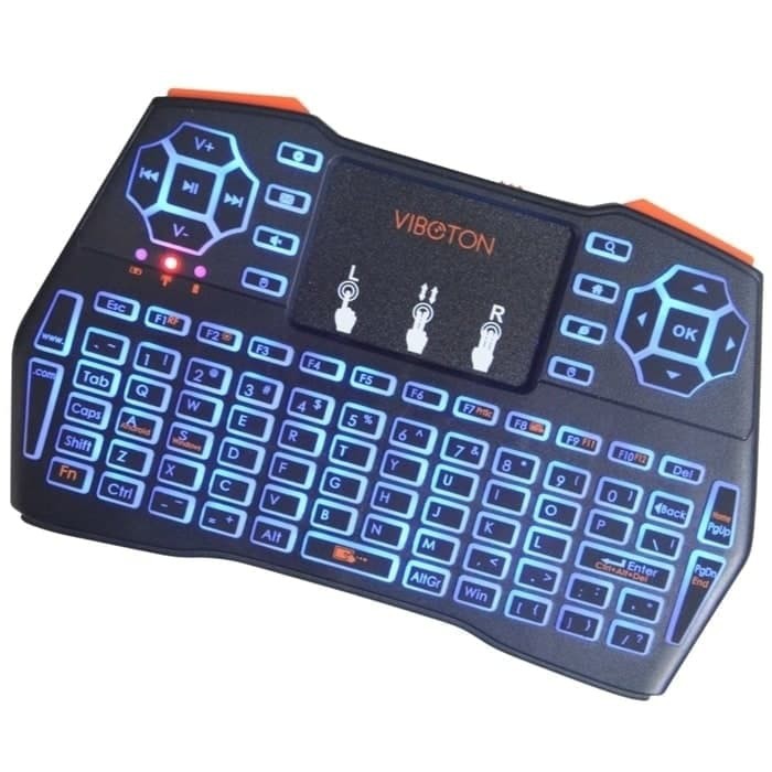 Jual VIBOTON i8 Plus Wireless Keyboard 3-ColorBacklight (biru,hijau ...