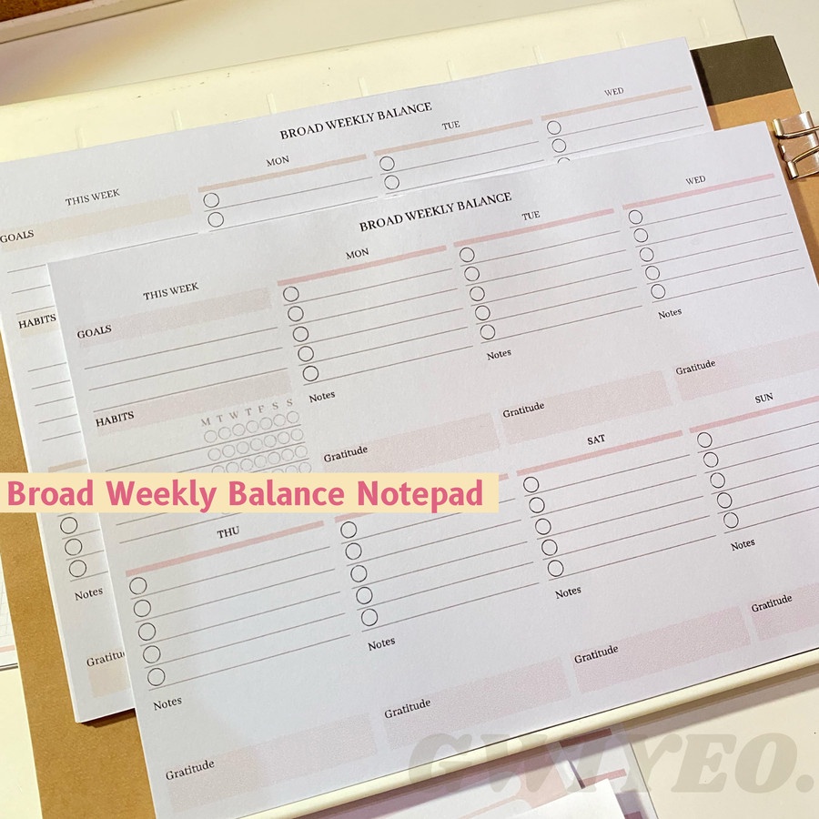Jual Broad Weekly Balance Planner Journal Diary Gwiyeo GD04 Simple ...