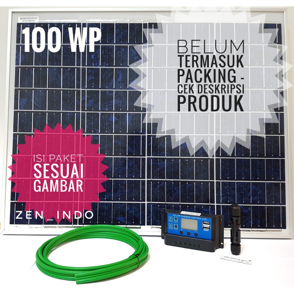 Jual Paket Solar Panel 100WP termasuk pack kayu | Shopee Indonesia