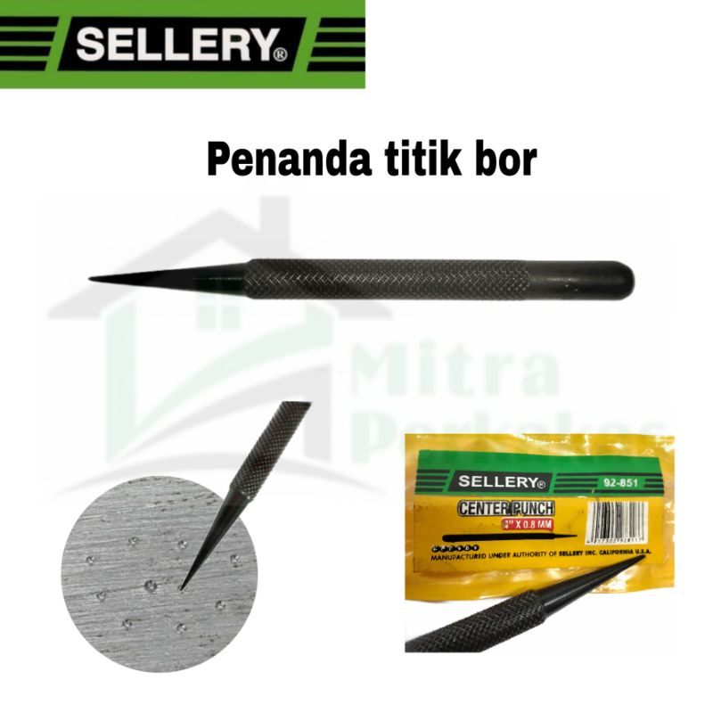 Jual Alat Penanda Titik Bor Sellery 4" X 0,8mm Bolpoin pelubang nail ...
