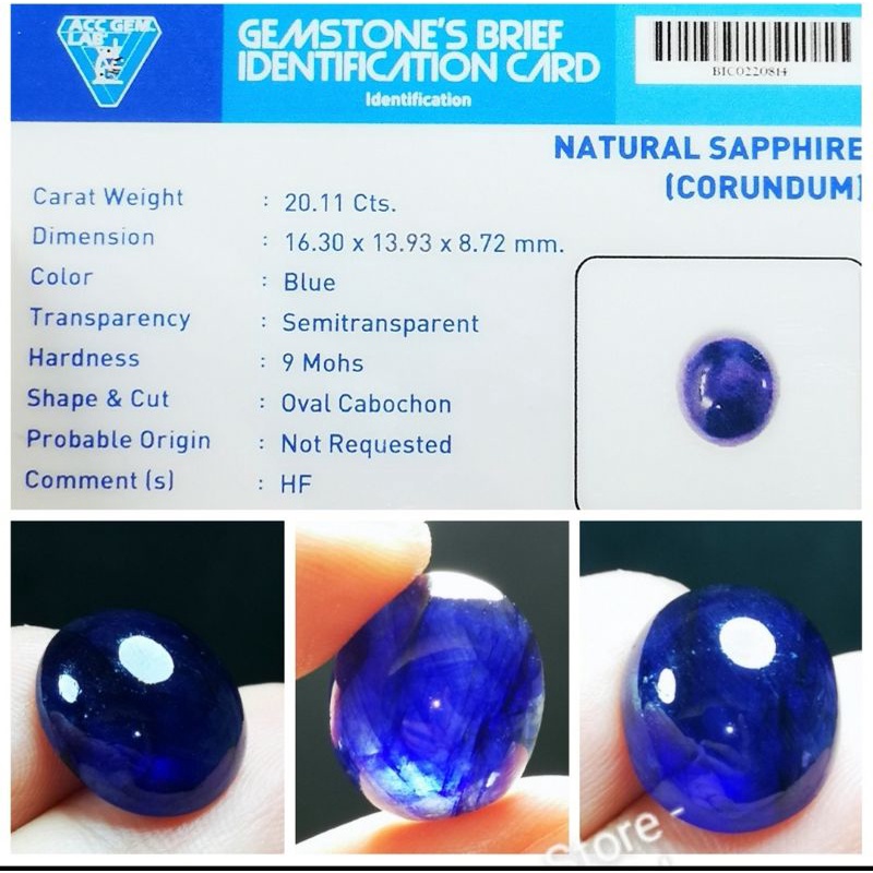 Jual Natural Batu Blue Sapphier Top Colour Ceylon Plus Memo Acc Gems ...