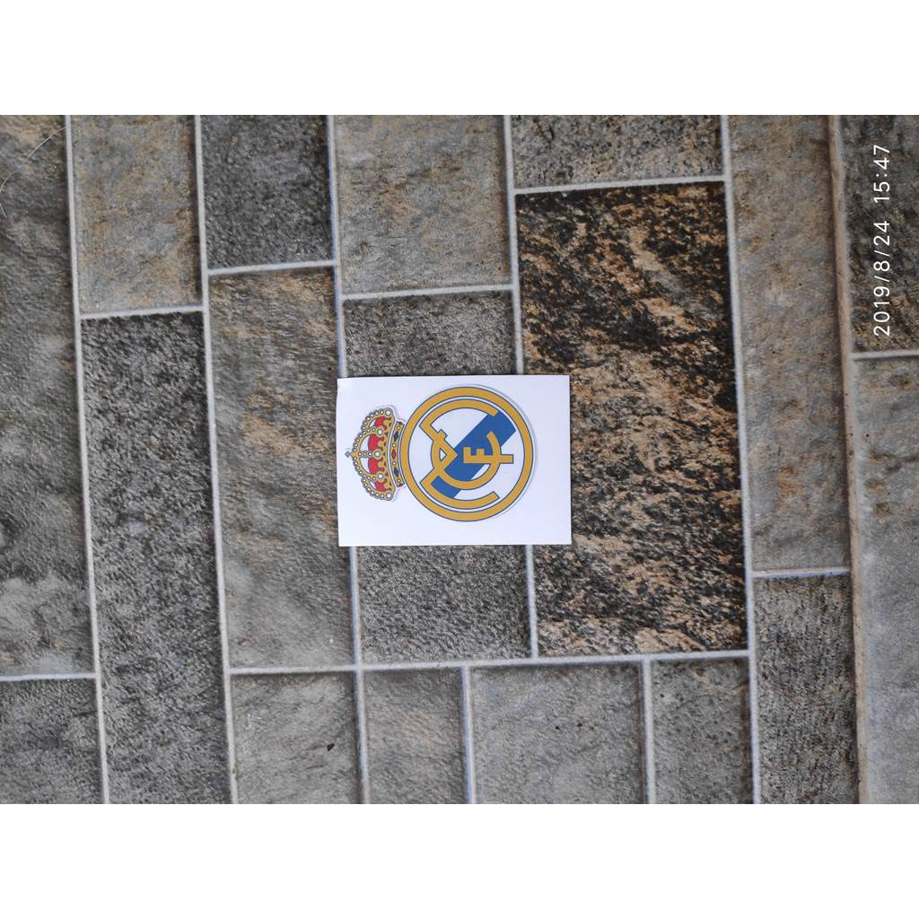 Jual Stiker Logo Klub Bola Real Madrid Sticker Casing HP Motor Helm ...